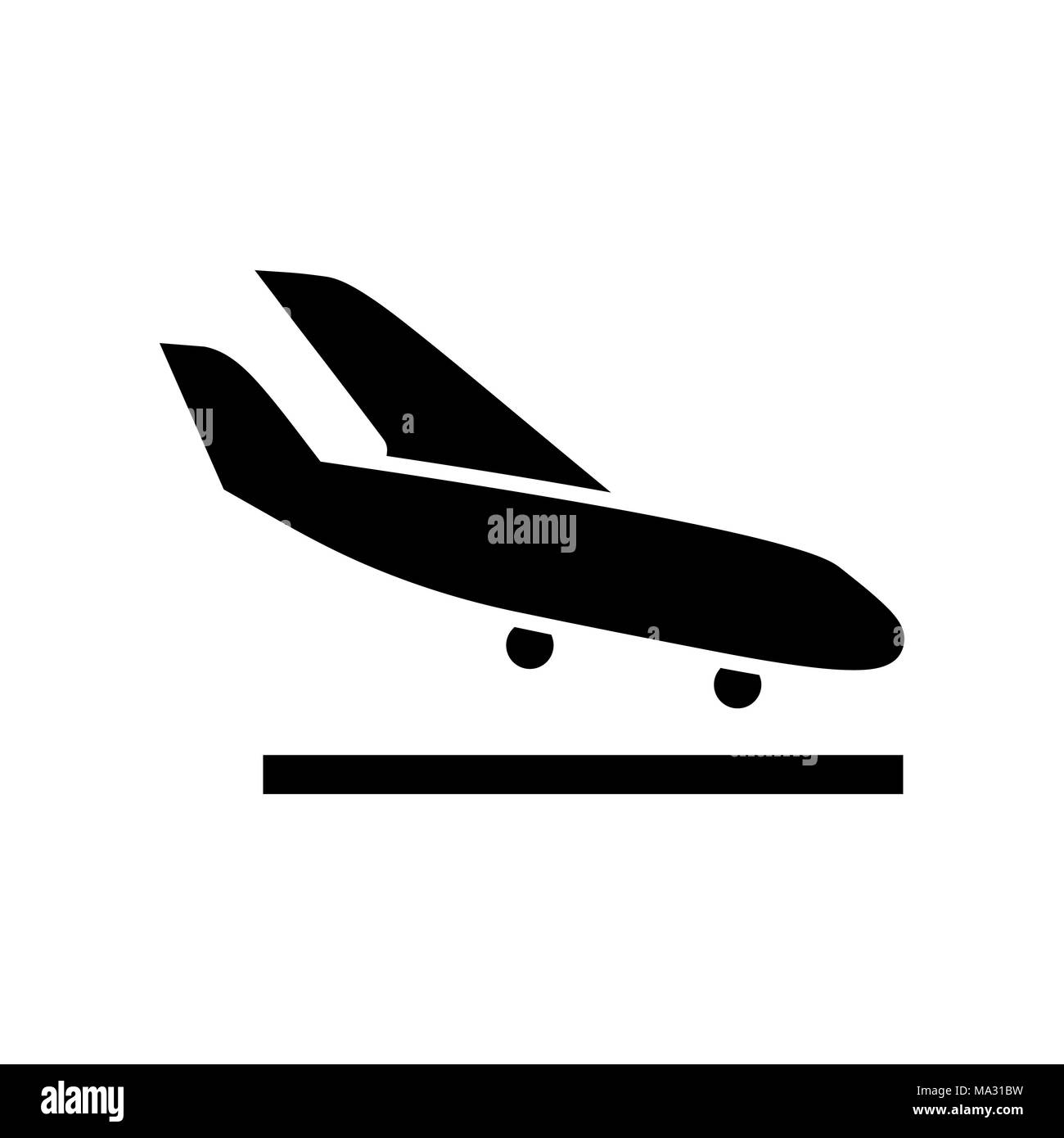 Plane icon simple flat vector illustration Stock Vector Image & Art - Alamy
