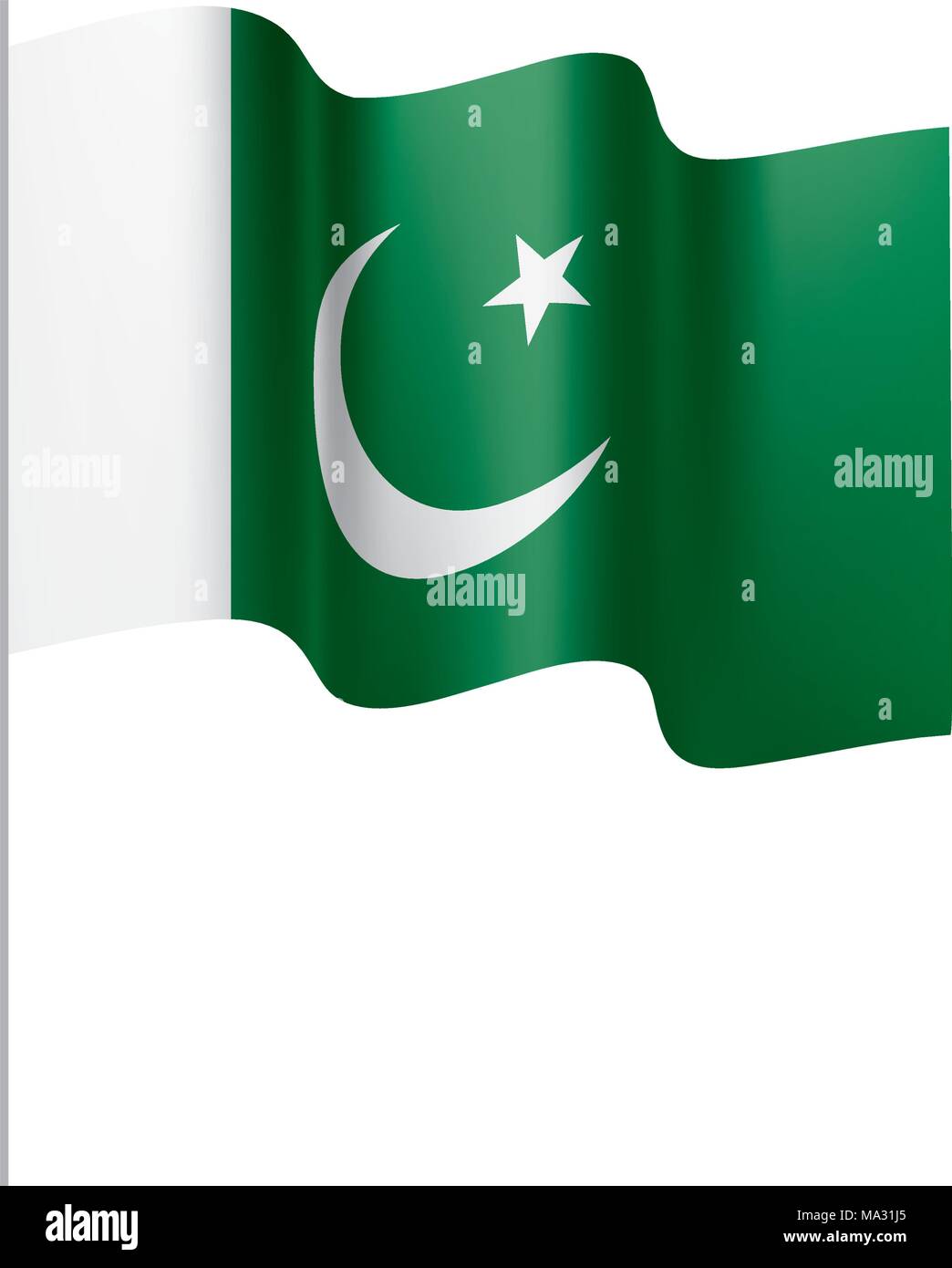 Wavy pakistani flag Stock Vector Images - Alamy