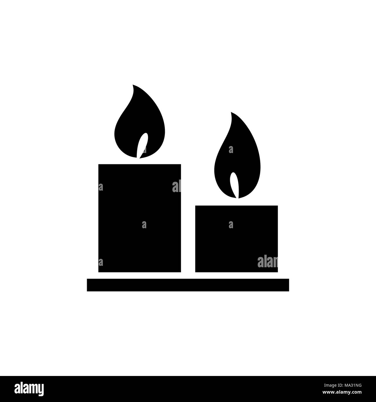 Candles icon simple flat style vector illustration Stock Vector Image ...