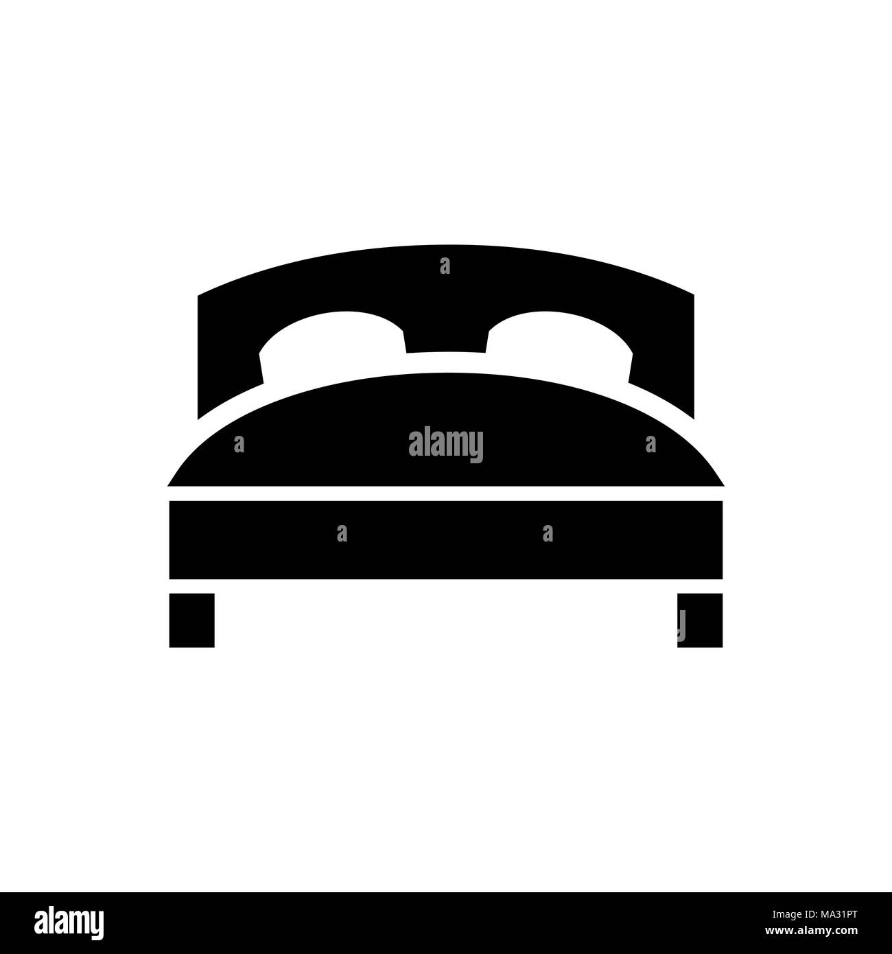 Bed icon simple flat style vector illustration Stock Vector Image & Art ...