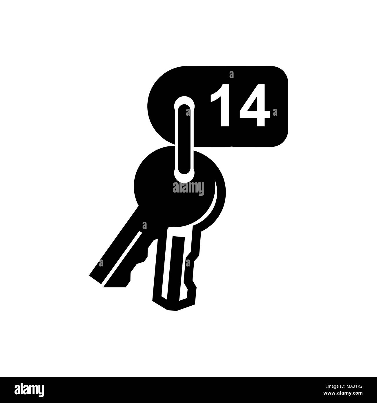 Key symbol flat outline Stock Vector Images - Alamy