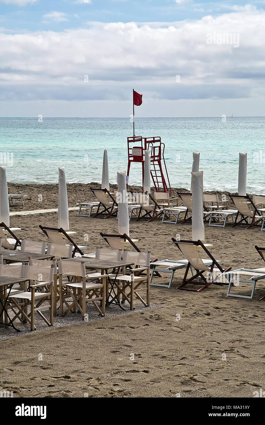 The town and the beach of Finale Ligure near Savona Stock Photo - Alamy