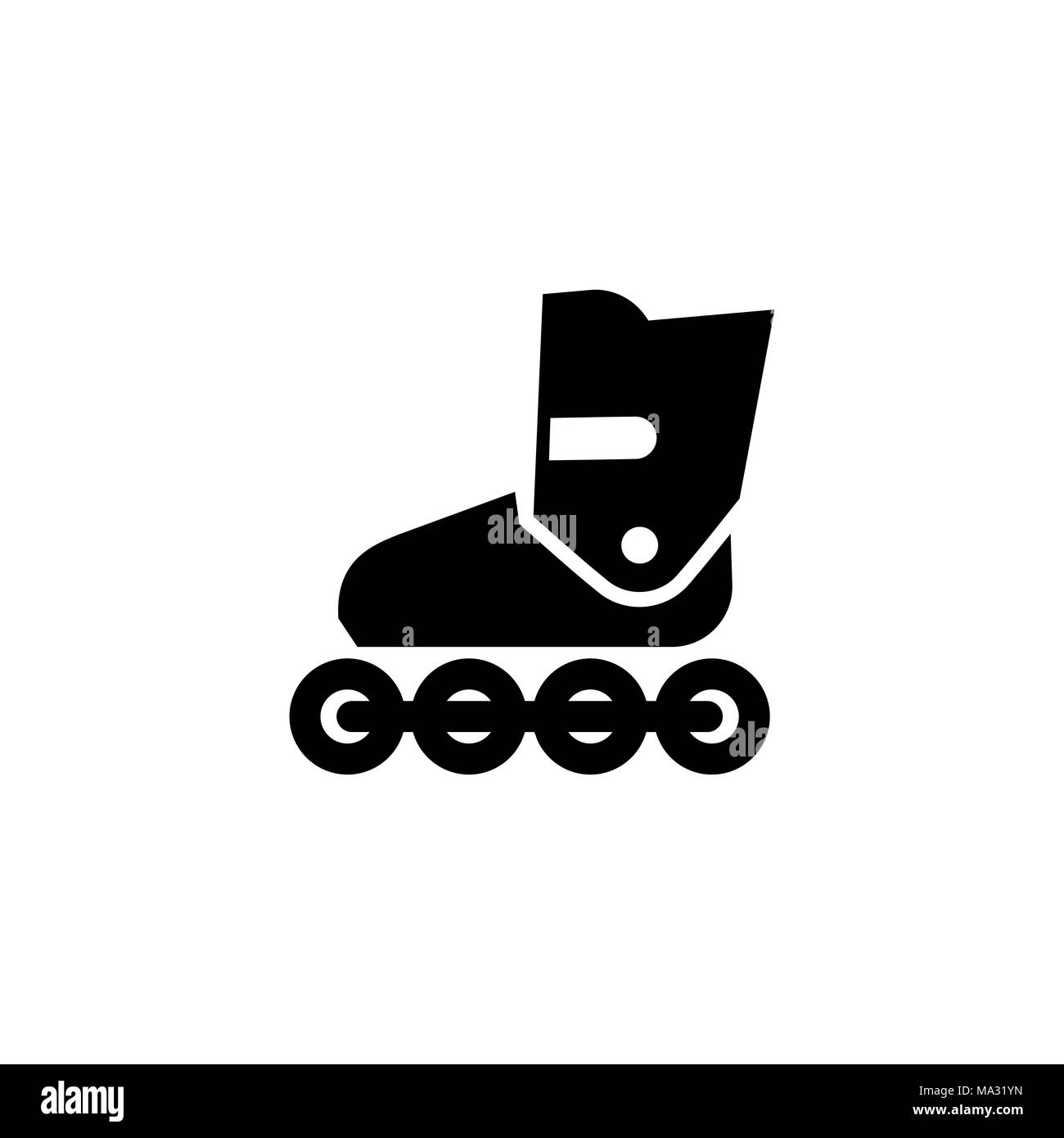 Inline skates simple flat style icon illustration Stock Vector Image ...