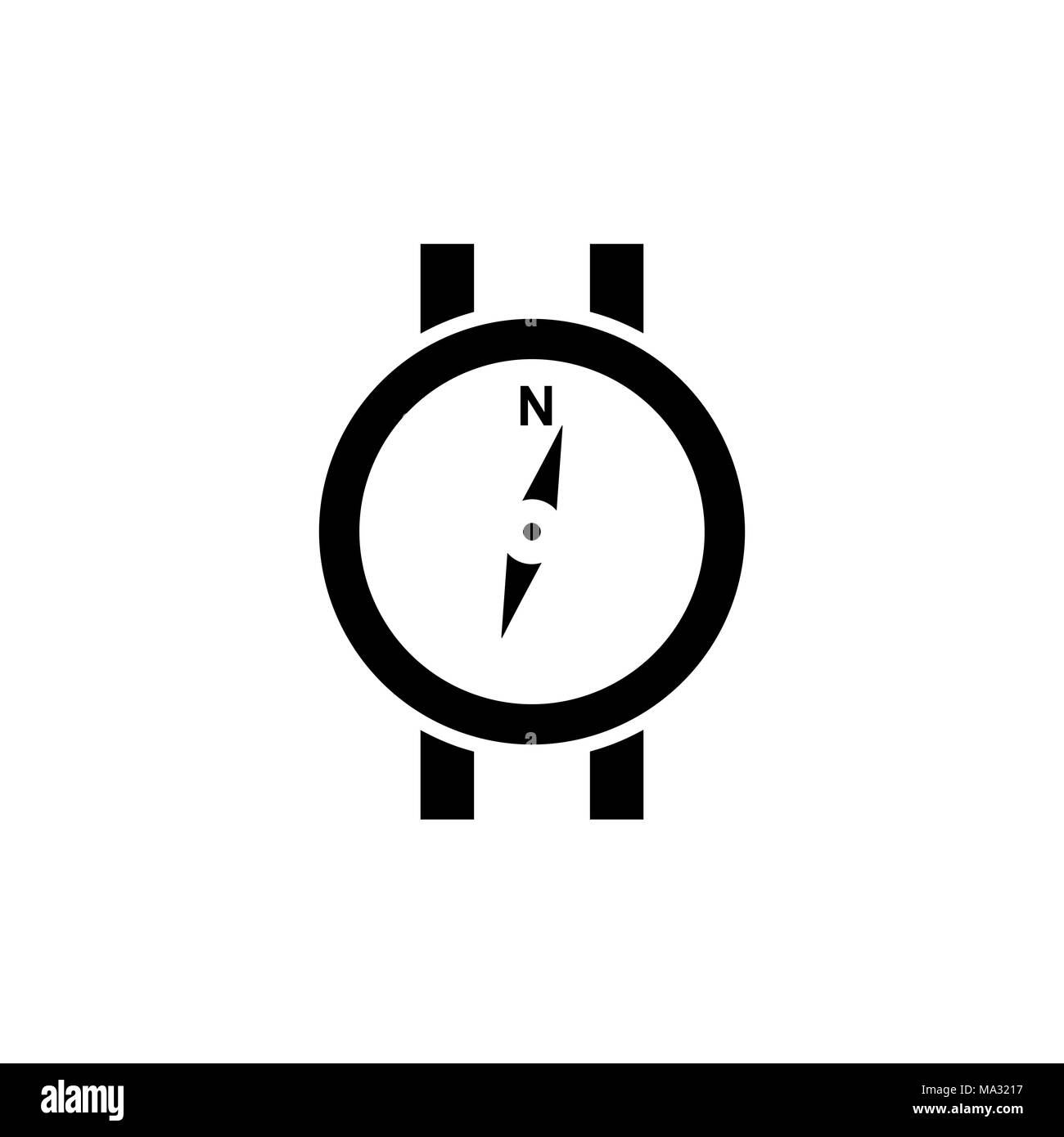 Compass icon simple flat style symbol illustration Stock Vector Image ...
