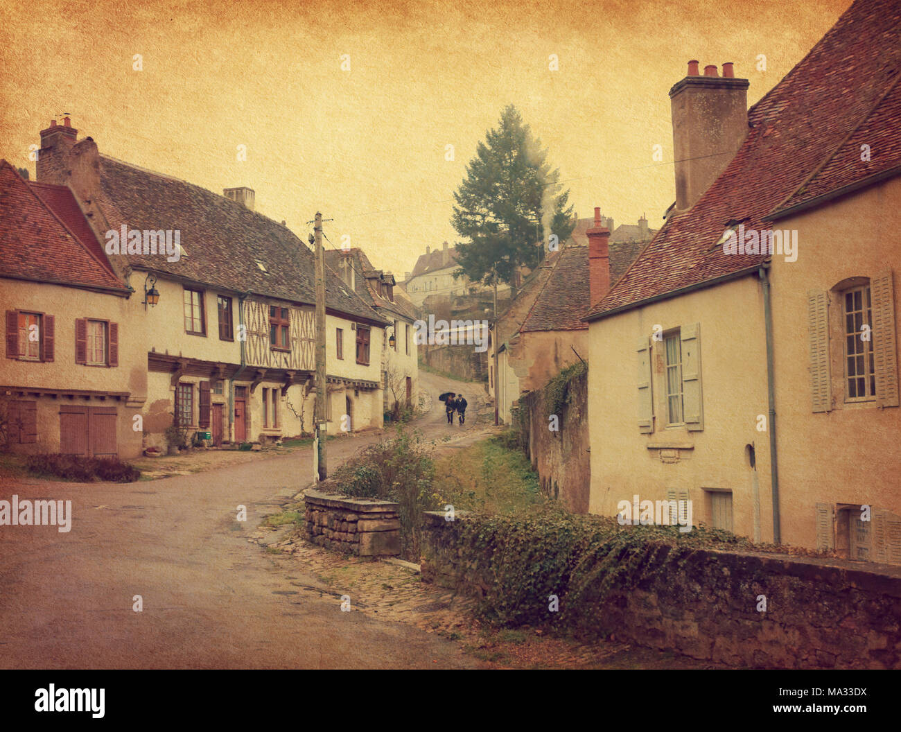 Winding street in medieval town hi-res stock photography and images - Alamy