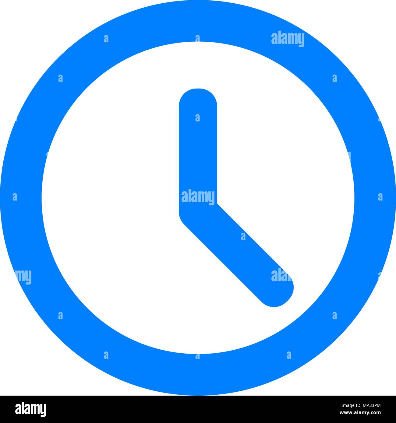 Simple blue clock icon illustration Stock Vector Image & Art - Alamy
