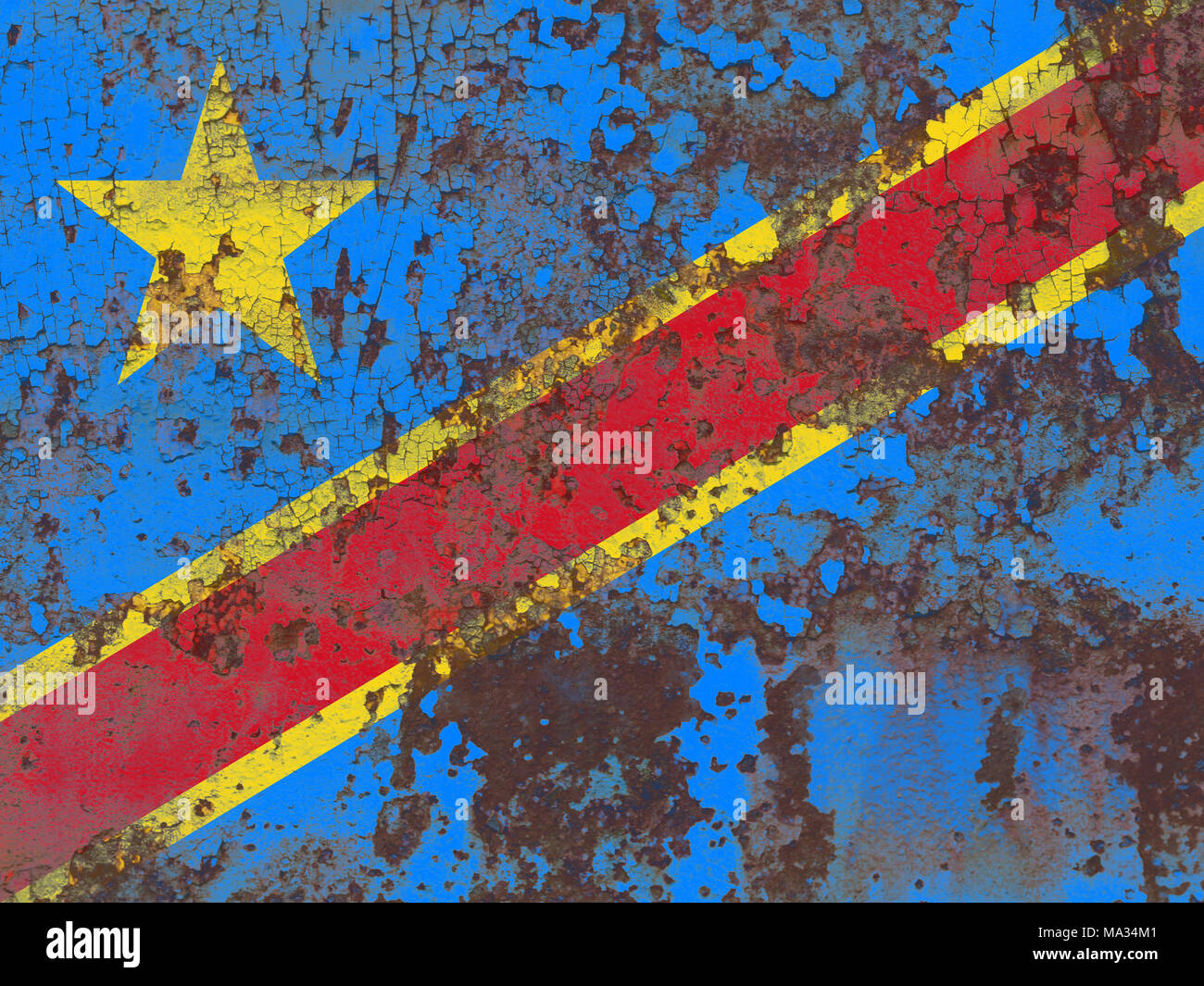Old Democratic Republic of the Congo grunge background flag Stock Photo ...
