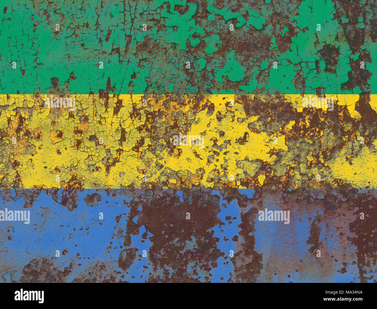 Old Gabon grunge background flag Stock Photo - Alamy