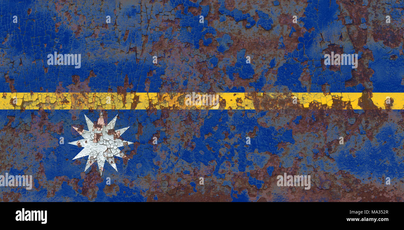 Old Nauru grunge background flag Stock Photo - Alamy