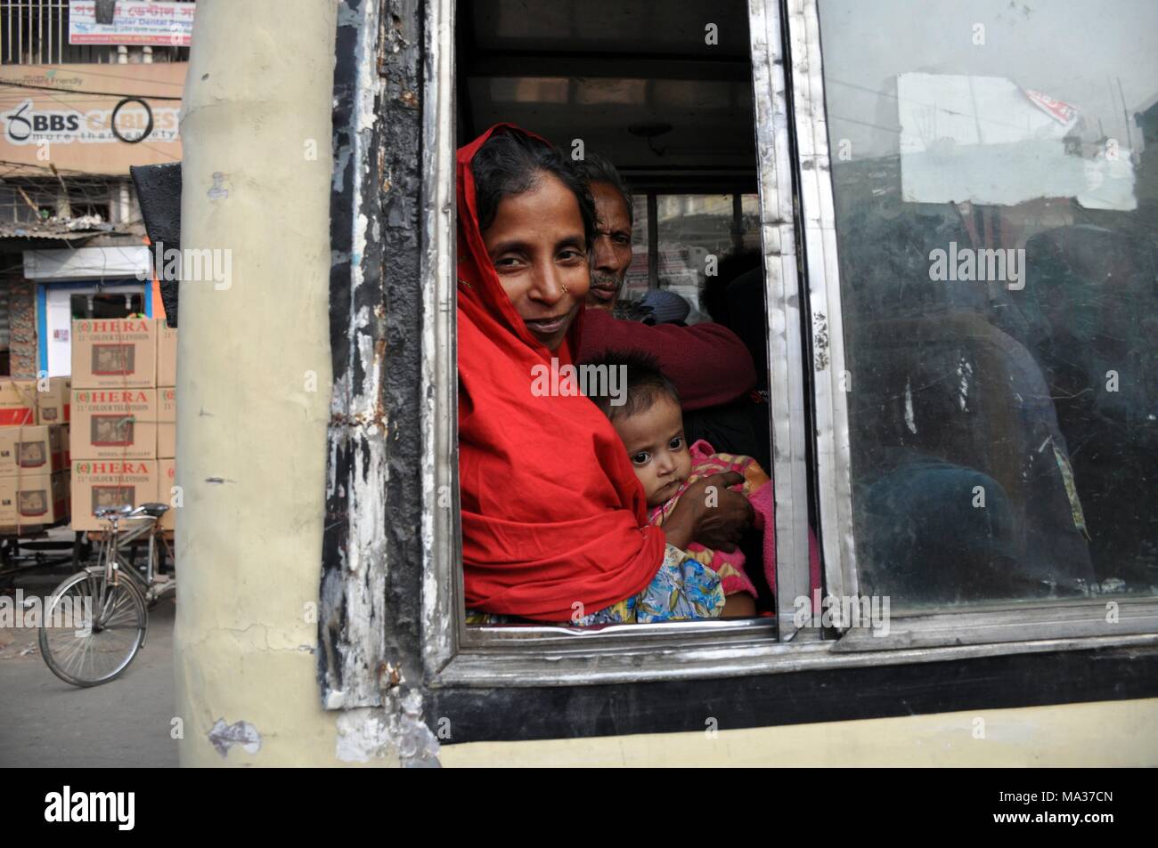 Public transport by bus on 07.01.2015 in Dhaka - Bangladesh. | usage ...