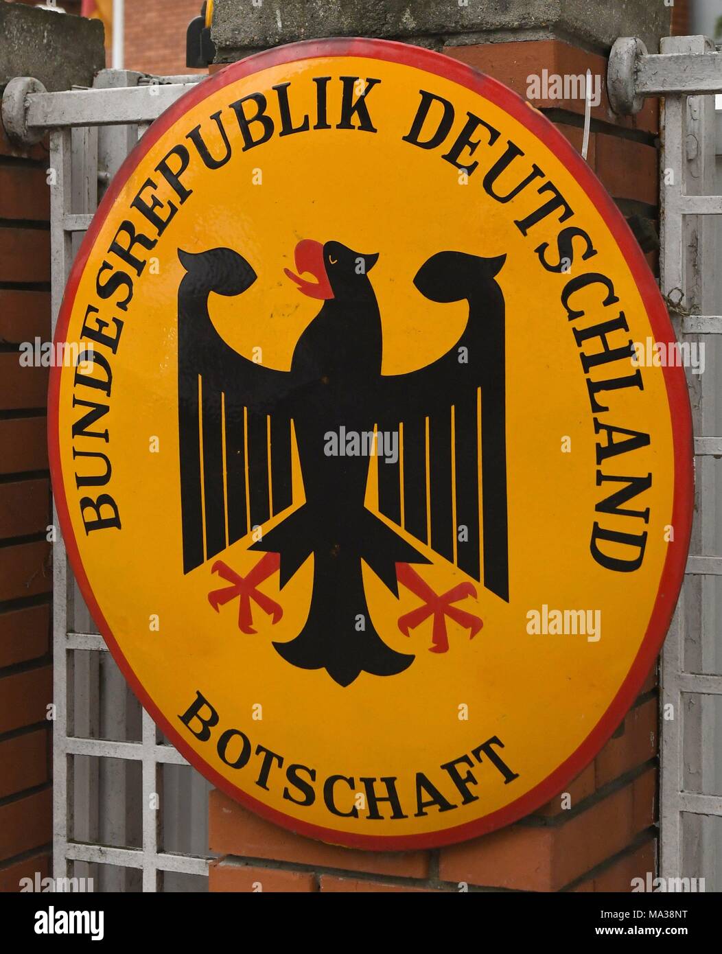 German embassy in Belgrade, Serbia, March 14, 2018 | usage worldwide ...