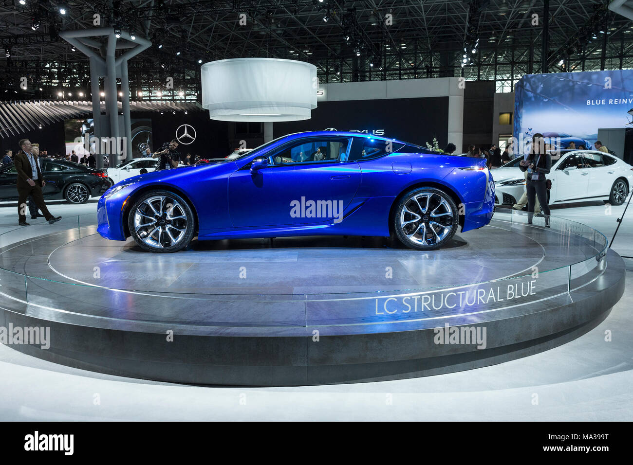 New York, United States. 28th Mar, 2018. Lexus LC500 LC Structural Blue ...