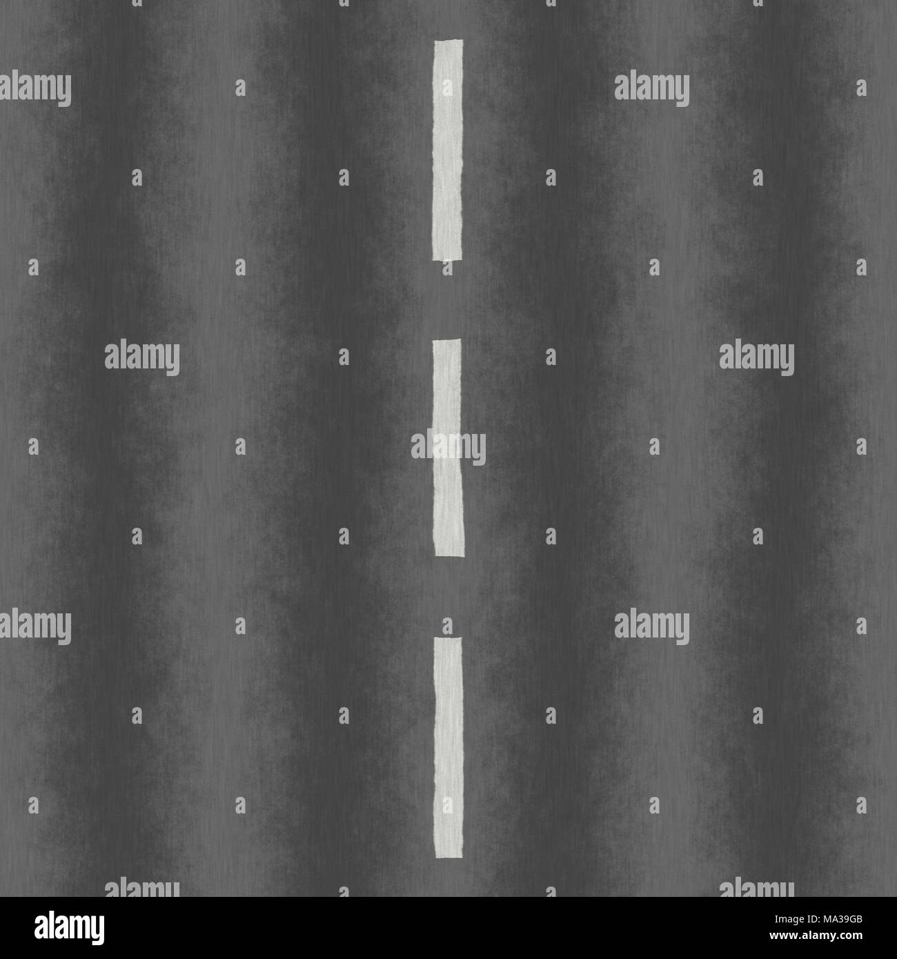 Road and center line, lane stripes, dividing strip separating lanes ...