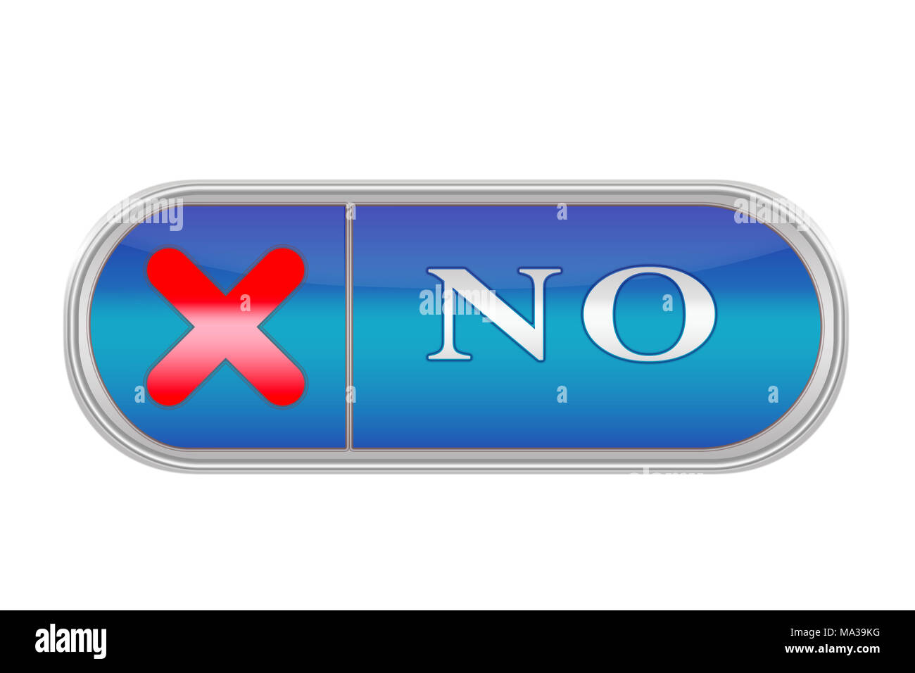 Oblong volume button of blue color with the icon and the inscription ...