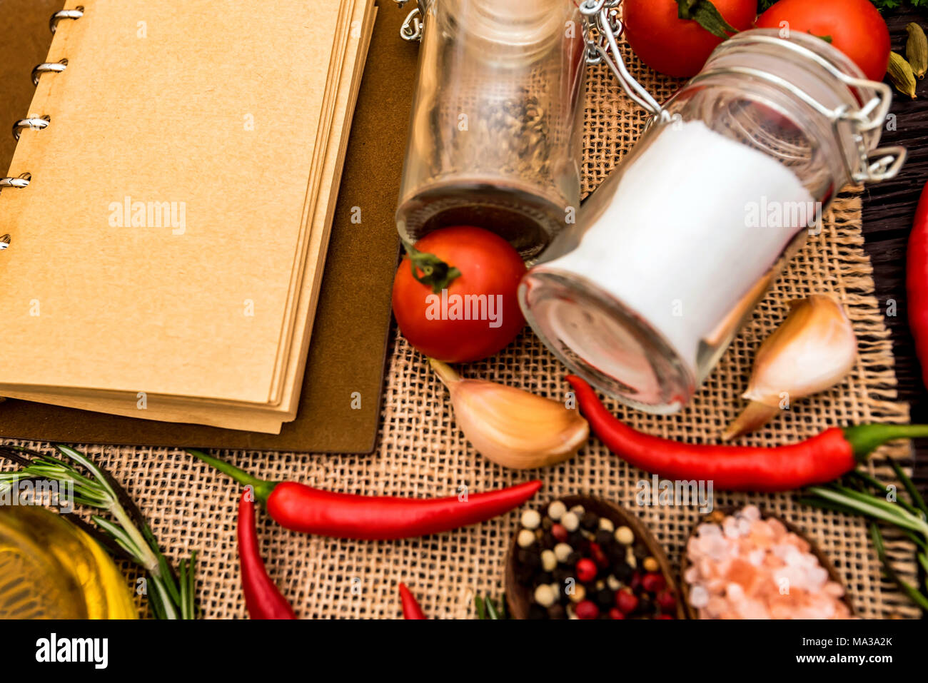 Kitchen concept cook ingredient paper hi-res stock photography and ...
