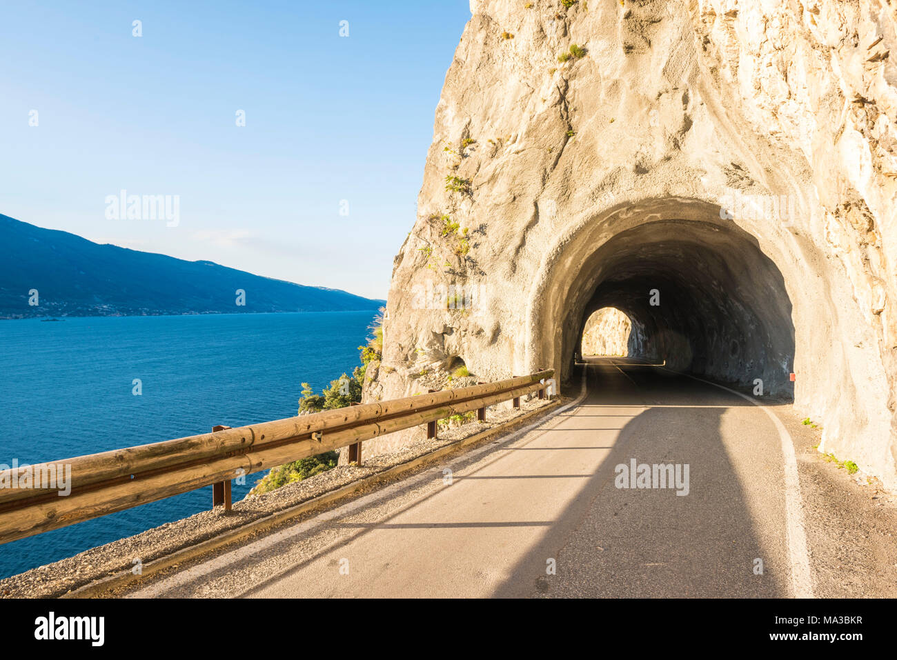 Strada della Forra, Tremosine, lake Garda, Brescia district, Lombardy ...