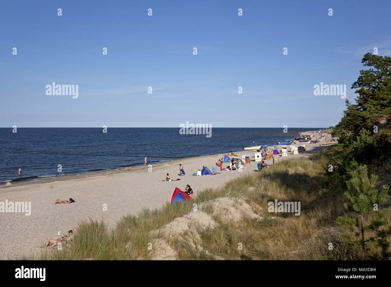 Beach in Zempin, Usedom island, Mecklenburg-Western Pomerania, Germany ...