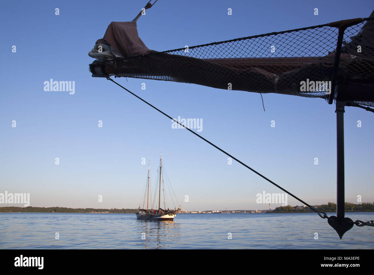 Sailing boat in the Kiel Fjord, Kiel, Schleswig - Holstein, North ...
