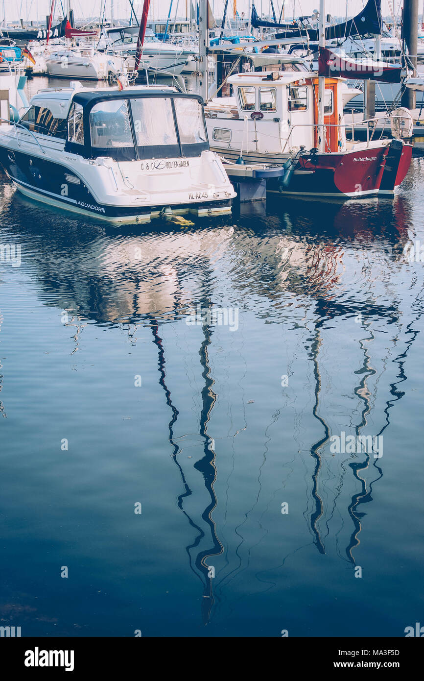 Boats, water, reflection Stock Photo - Alamy
