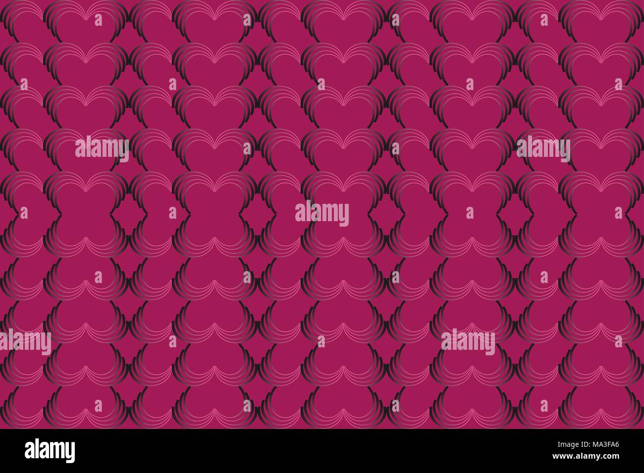 Seamless pattern of stacked heart shape. Concepts of love, romance ...