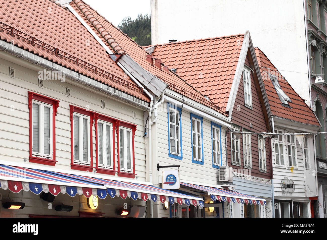Traditional houses Bergen, Norway Stock Photo - Alamy