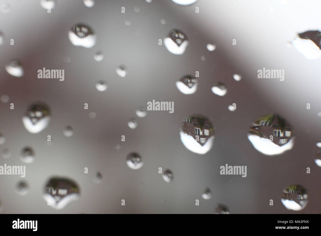 House reflected in a raindrop Stock Photo - Alamy