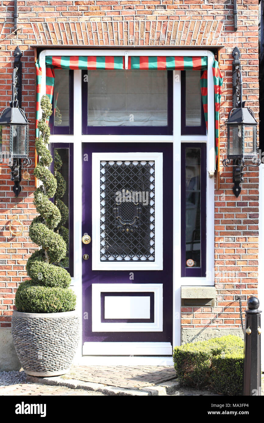 Decorated front door Stock Photo - Alamy