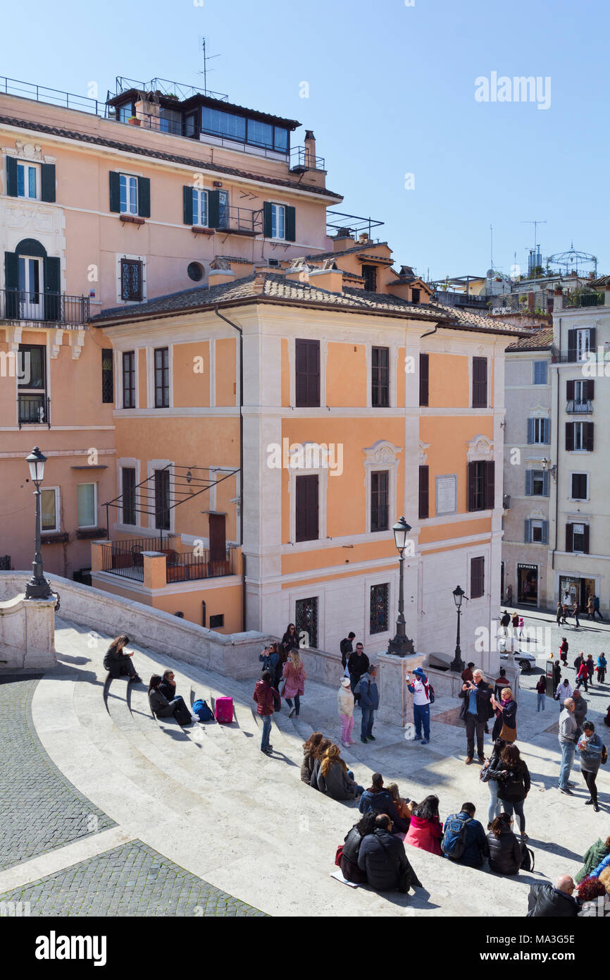 John keats house spanish steps hi-res stock photography and images - Alamy