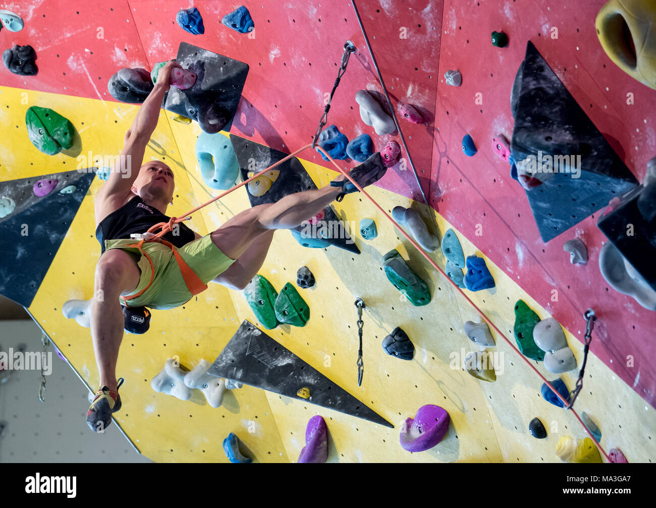 28 March 2018, Germany, Munich, Climbing: Press conference of the ...