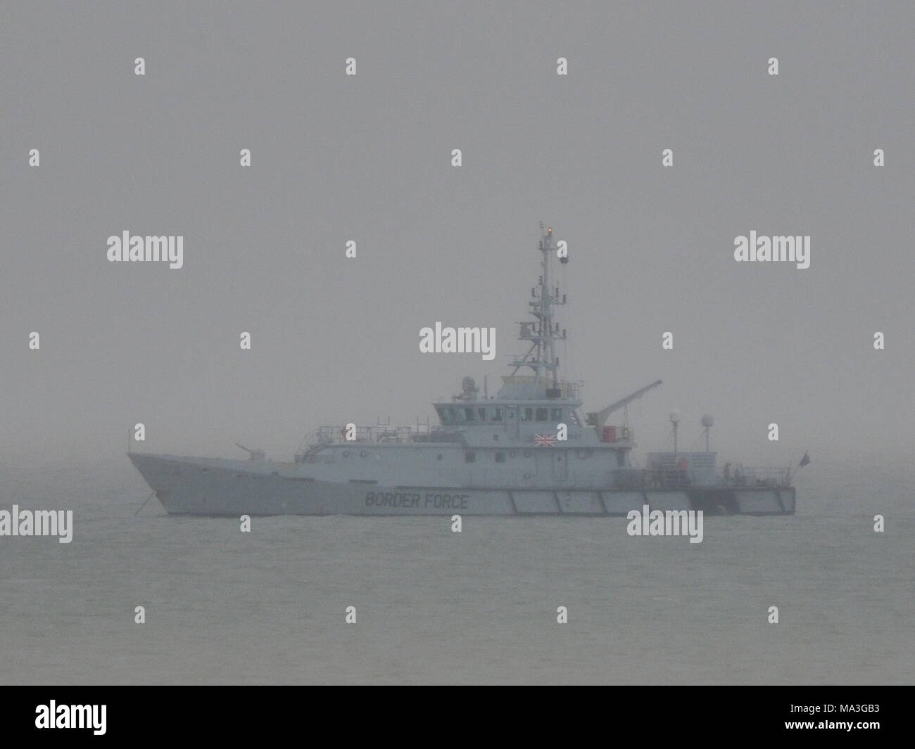 Sheerness, Kent, UK. 29th March, 2018. UK Weather: UK Border Force ...