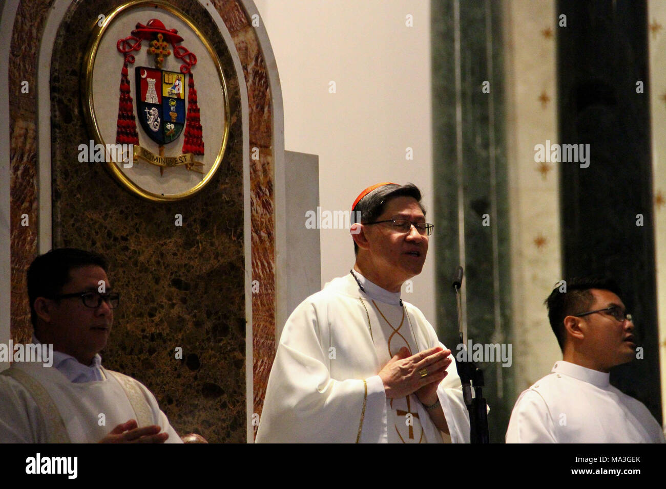 Philippines. 29th Mar, 2018. Manila Archbishop Antonio Cardinal Tagle ...
