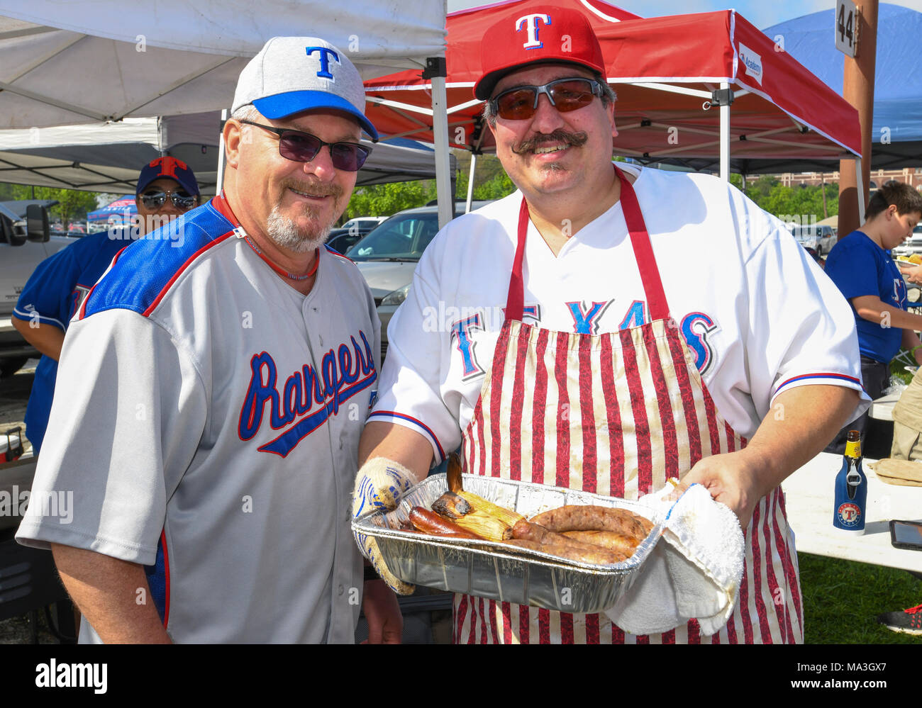 Mar 29, 2018: Fans tailgate before an Opening Day MLB game between the ...