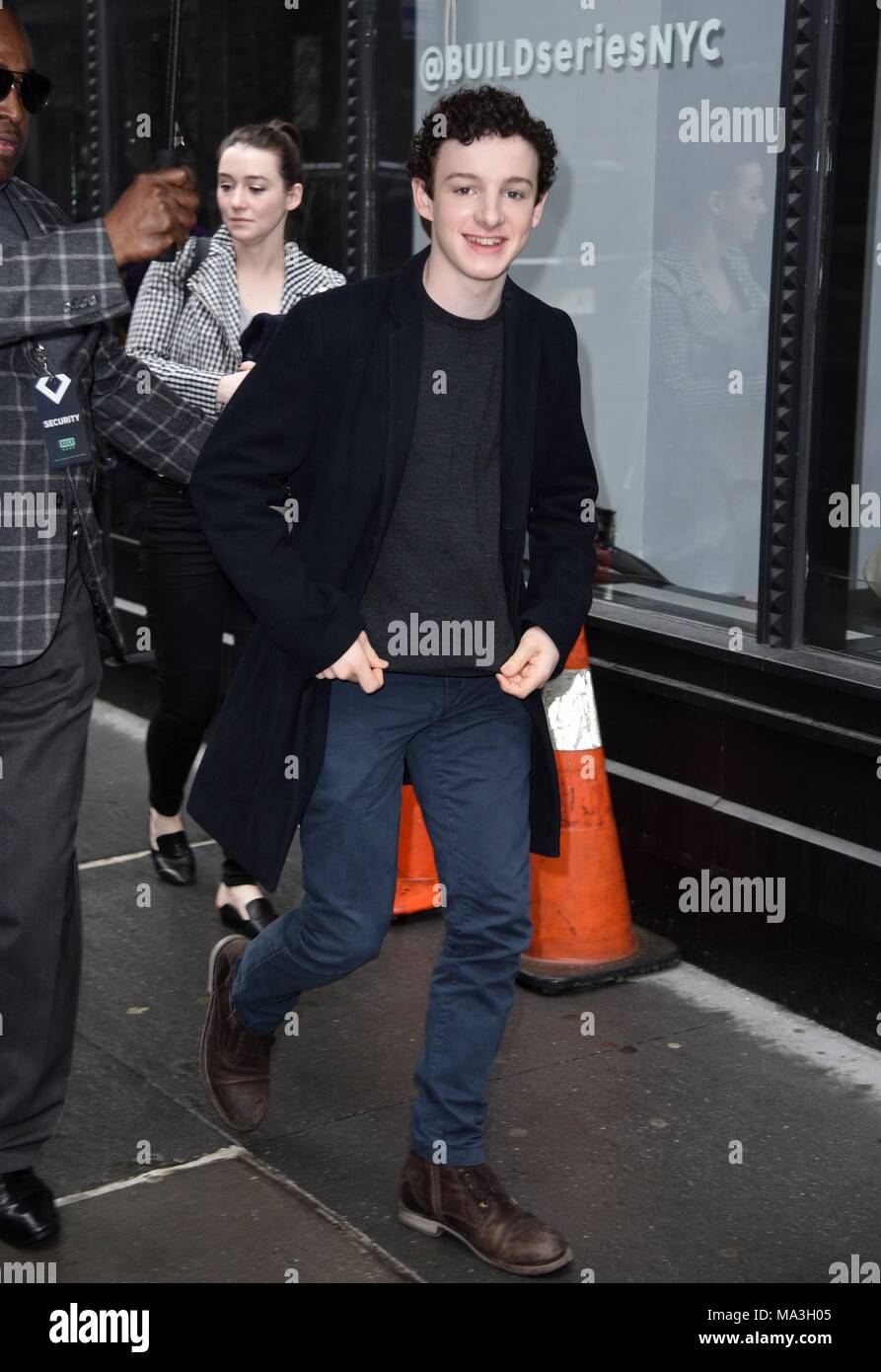 New York, NY, USA. 29th Mar, 2018. Louis Hynes, seen at BUILD Series to ...