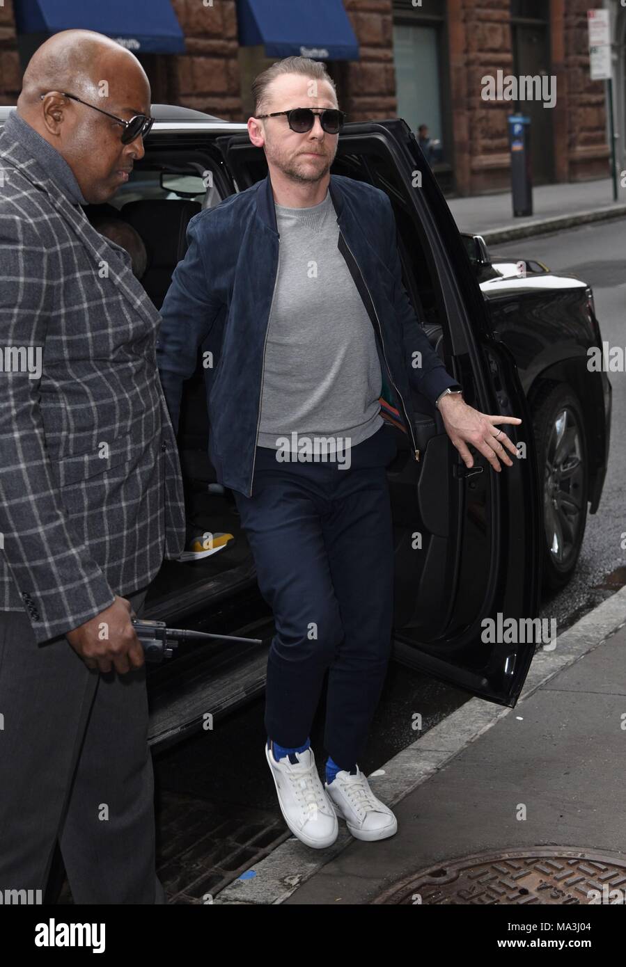 New York, NY, USA. 29th Mar, 2018. Simon Pegg, seen at BUILD Series to ...