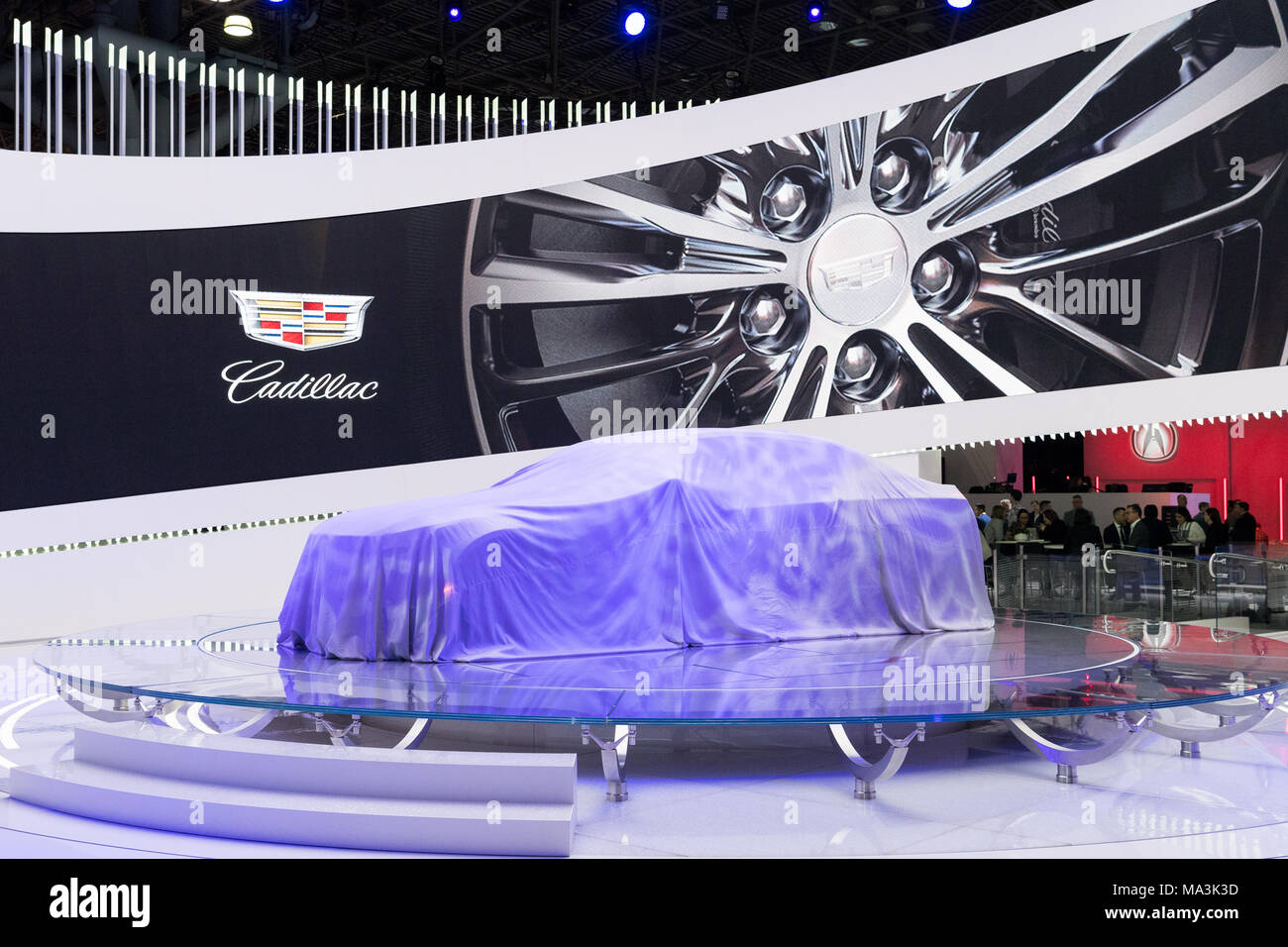 The Cadillac display at the New York International Auto Show in New ...