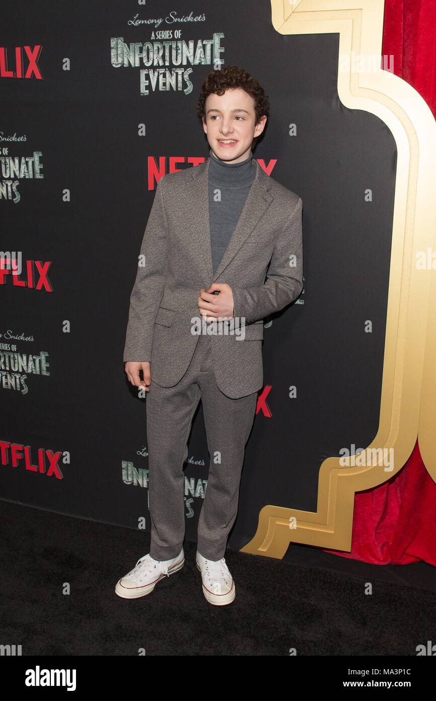 New York, NY, USA. 29th Mar, 2018. Louis Hynes at arrivals for NETFLIX ...