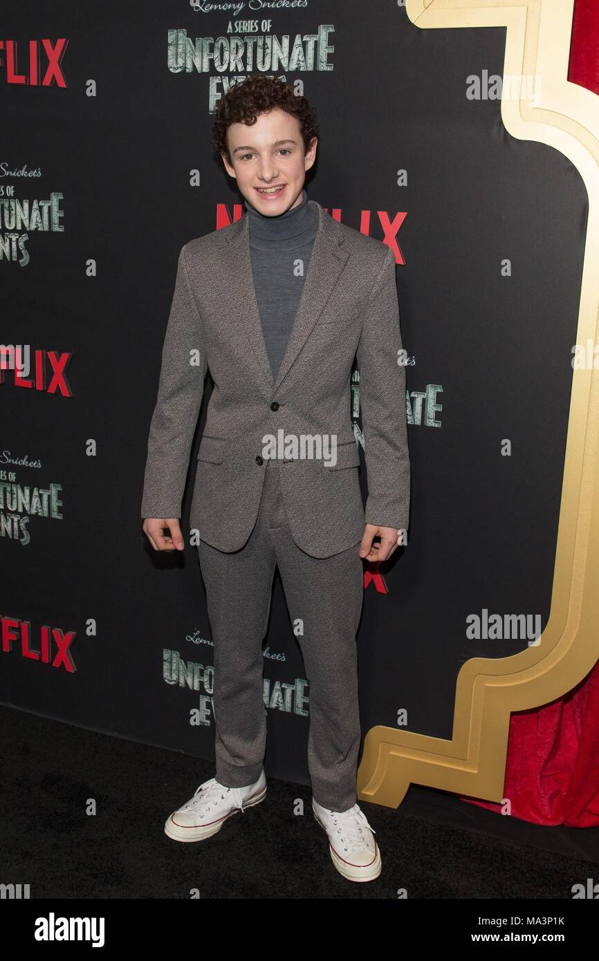 New York, NY, USA. 29th Mar, 2018. Louis Hynes at arrivals for NETFLIX ...