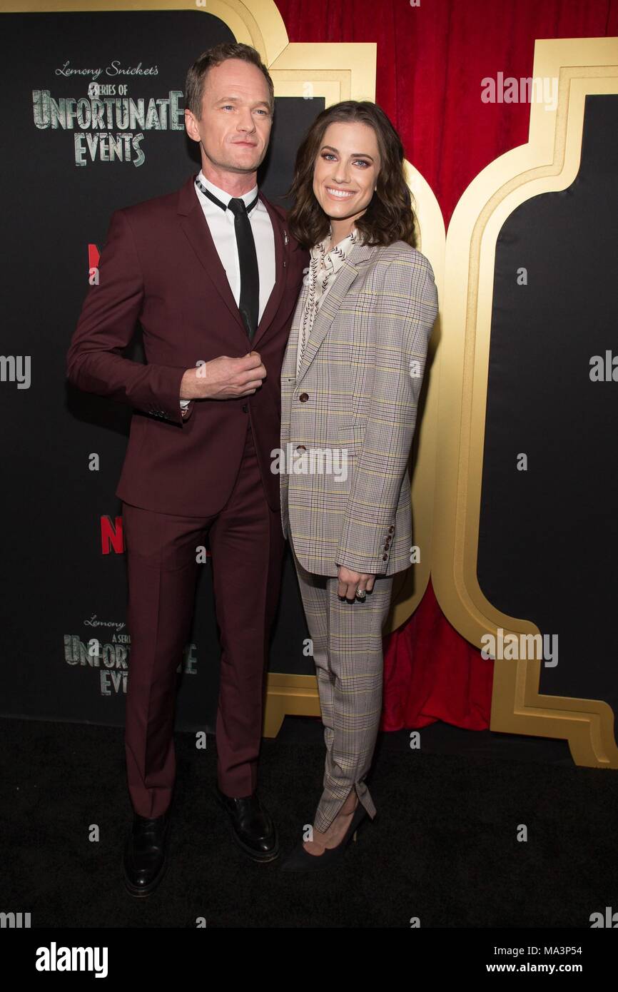 New York, NY, USA. 29th Mar, 2018. Neil Patrick Harris, Allison ...