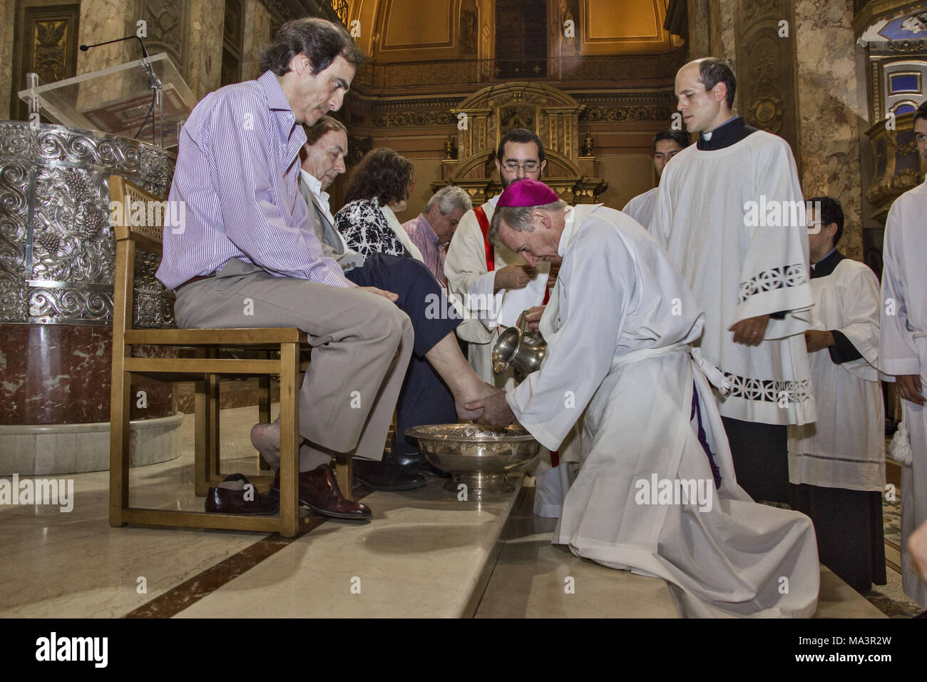 Feet washing ceremony hi-res stock photography and images - Alamy