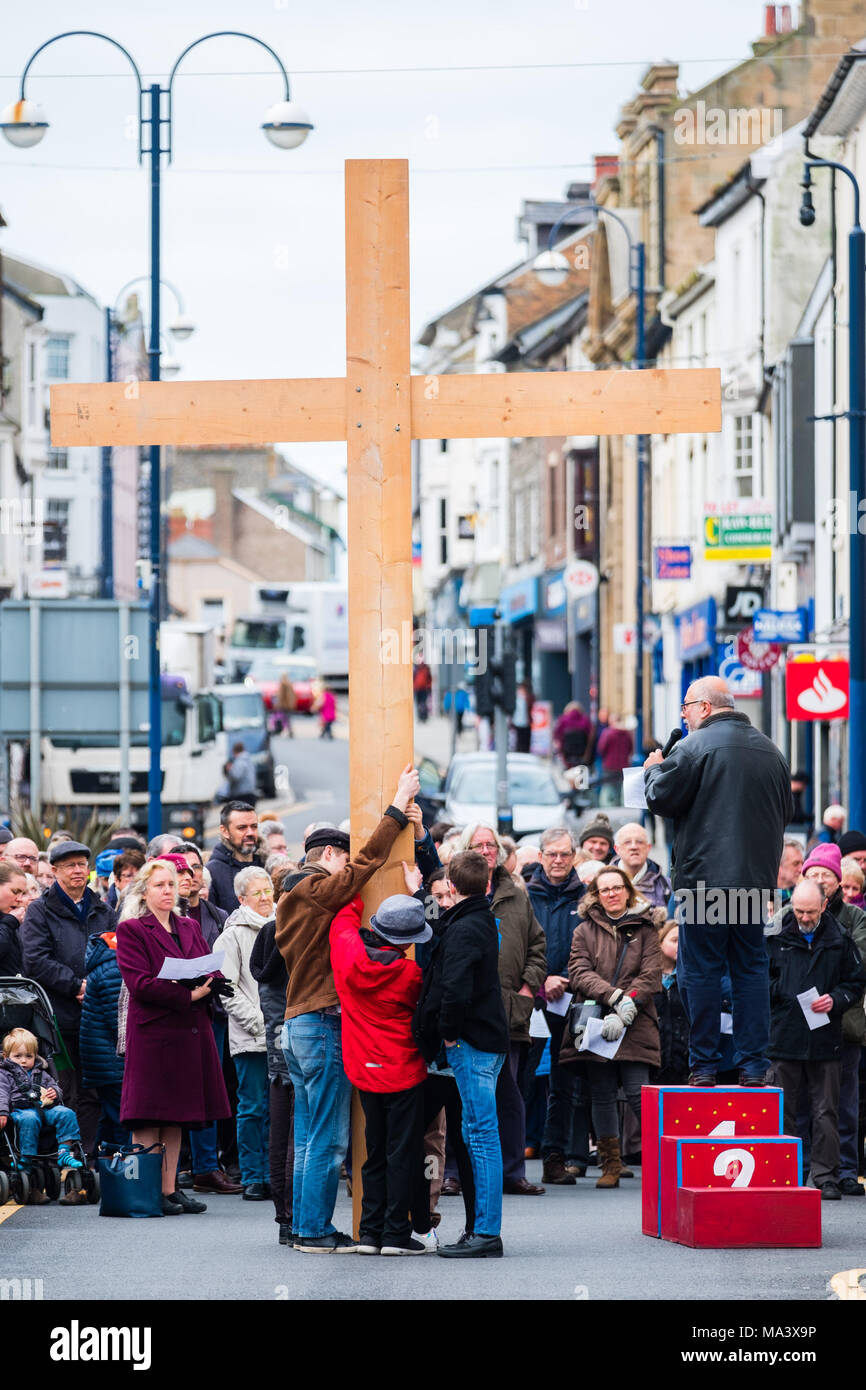 Preacher in front of crowd hi-res stock photography and images - Alamy