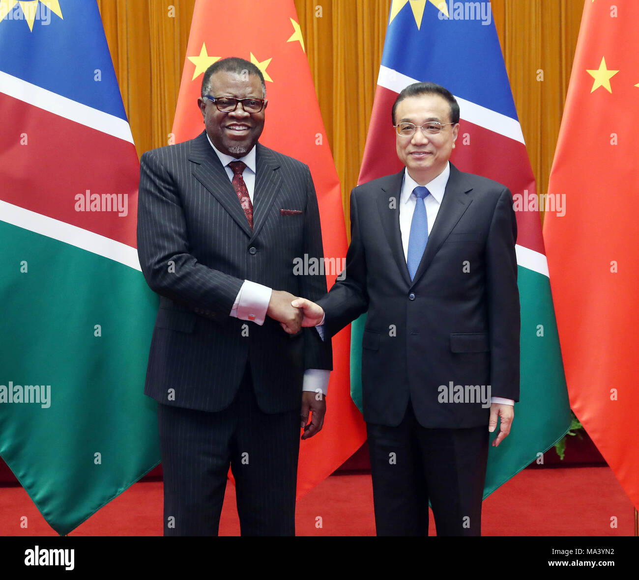 Beijing, China. 30th Mar, 2018. Chinese Premier Li Keqiang meets with ...