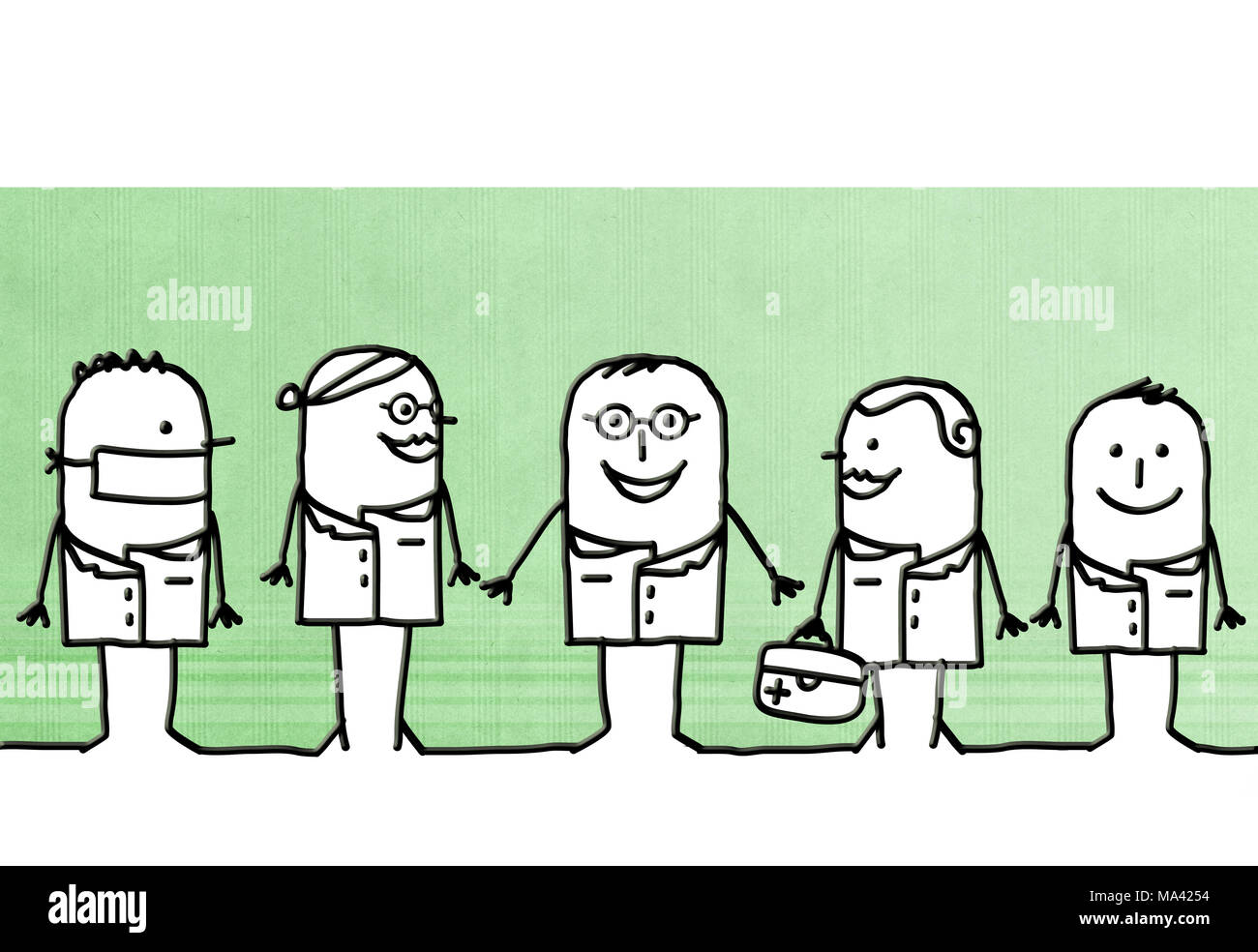 Cartoon doctors and scientists team Stock Photo - Alamy