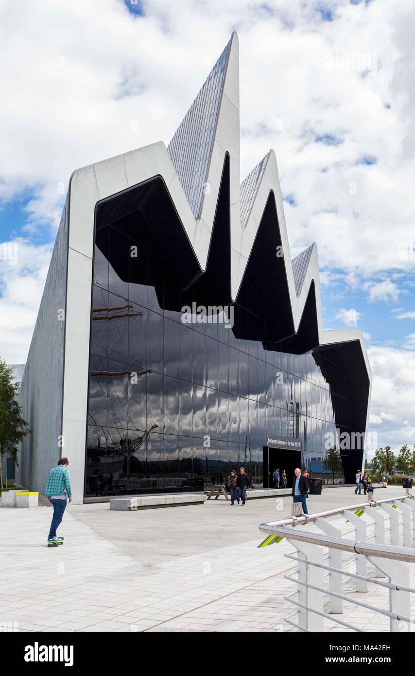 The Riverside Museum by the River Clyde in Glasgow, Scotland Stock ...