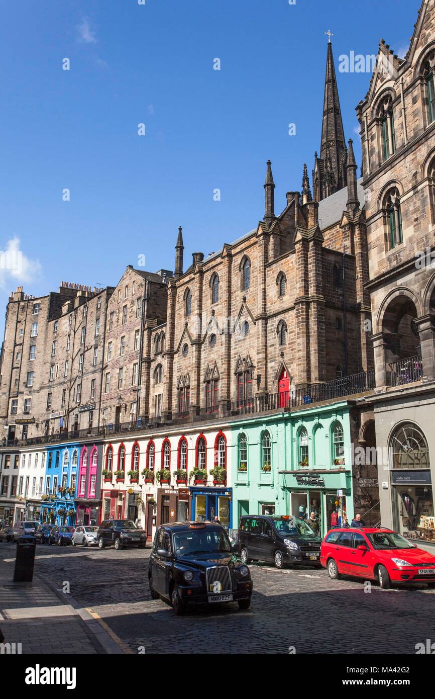 Coloured buildings edinburgh scotland uk hi-res stock photography and ...