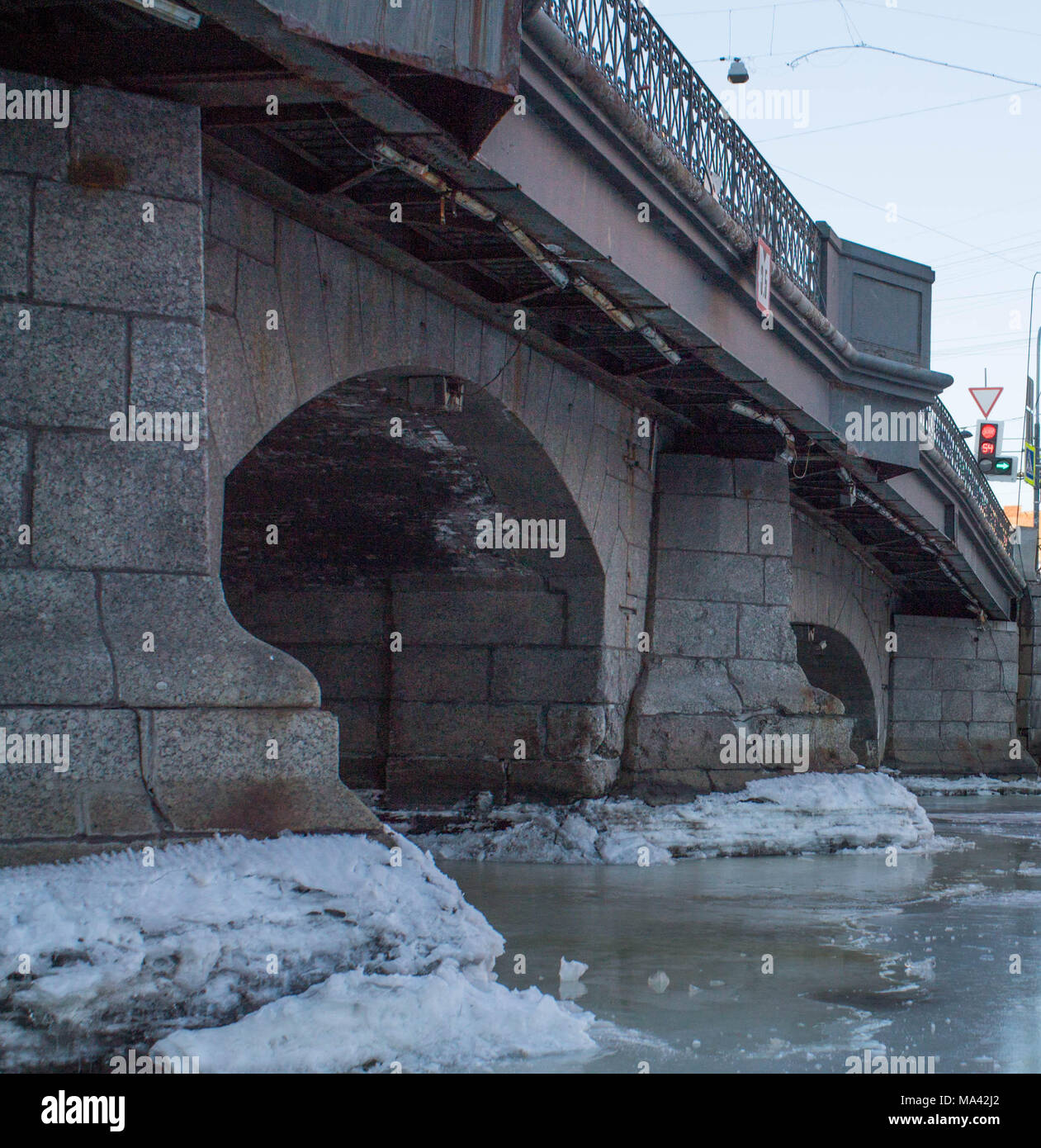 Steel Construction From Under Bridge Stock Photos & Steel Construction ...