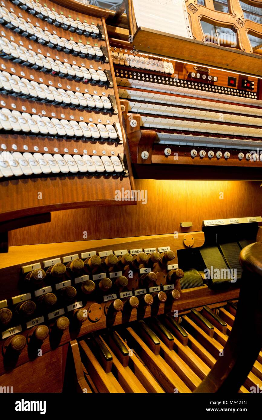 Organ in the Passauer Dom (St. Stephen's Cathedral in Passau), Germany ...