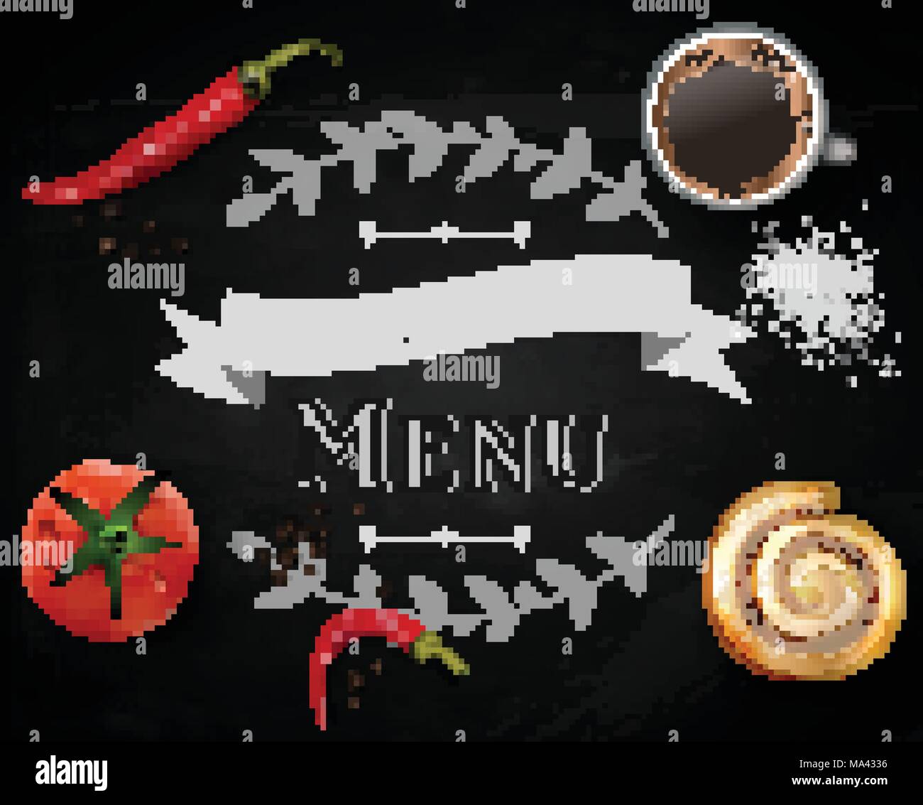 Menu on Chalkboard Stock Vector Image & Art - Alamy