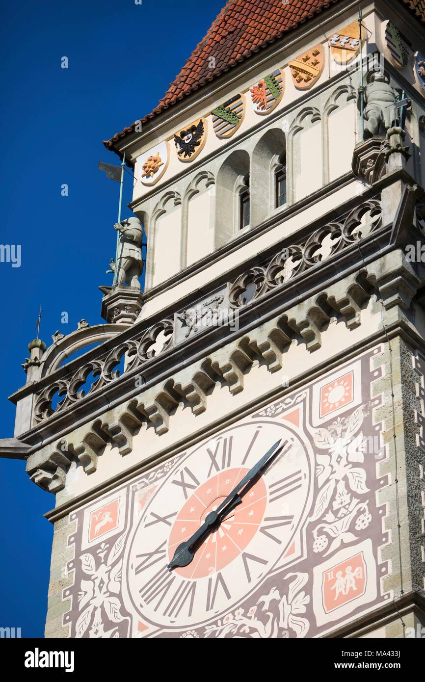 The town hall clock in Passau, Bavaria, Germany Stock Photo - Alamy