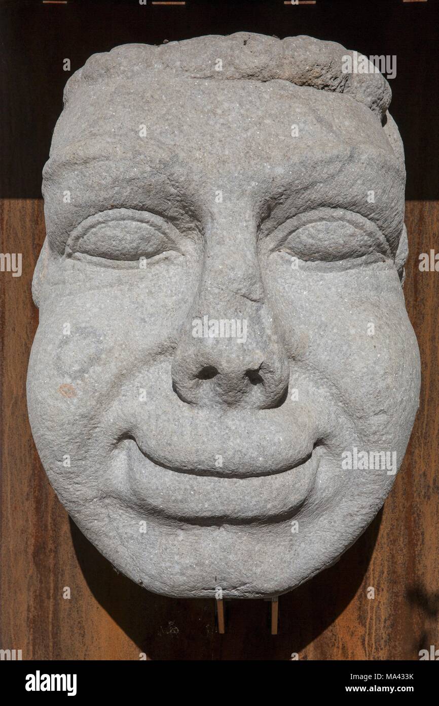 The Passauer Tölpel (Fool of Passau), a huge stone head and landmark of ...
