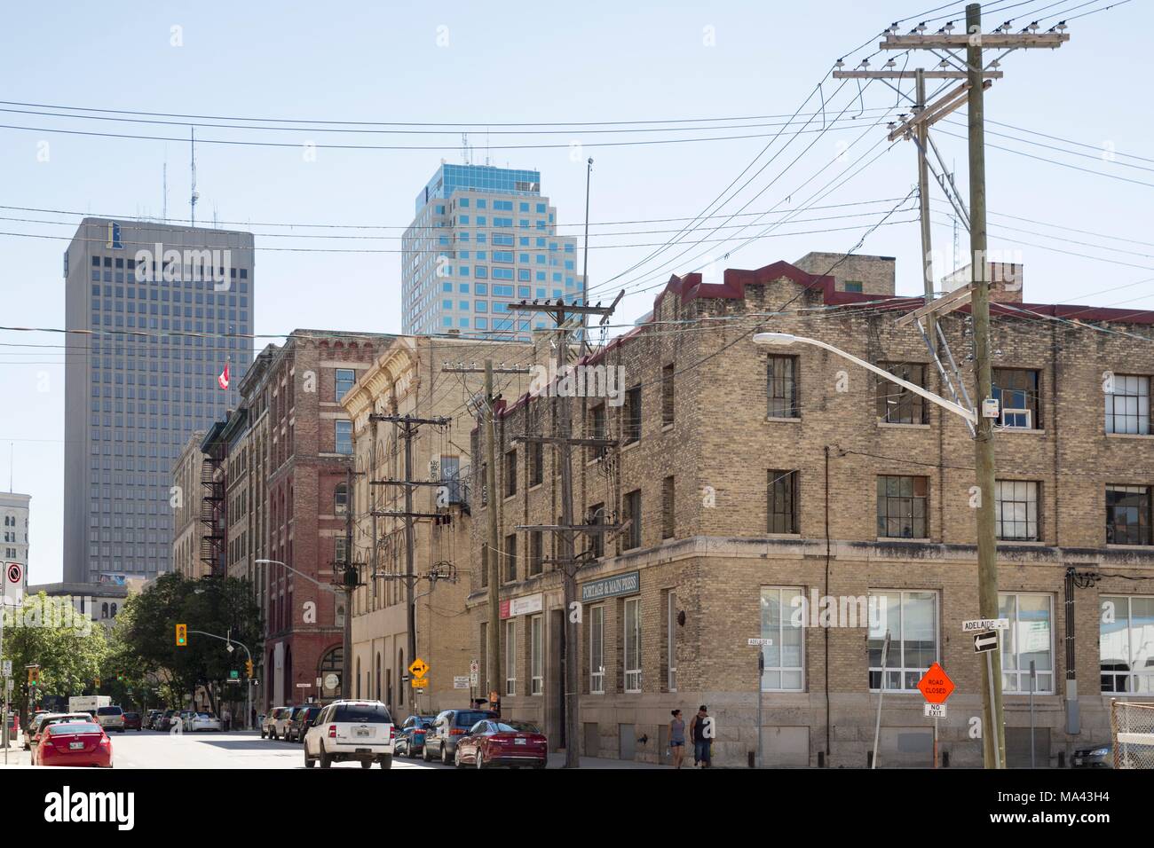 The Exchange District in Winnipeg, Province of Manitoba, Canada Stock ...